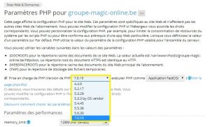 Changer la version de PHP - Assistance Magic Online