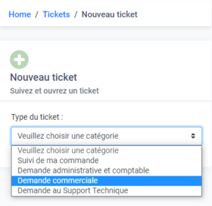 Créer un ticket support – Assistance Magic Online